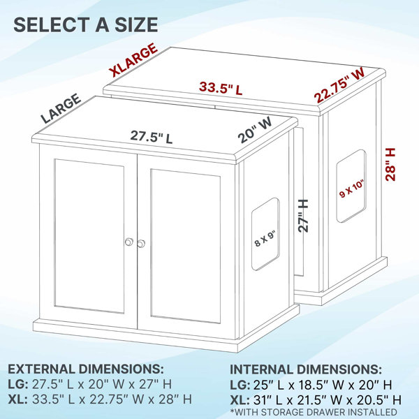 The Refined Feline The Refined Litter Box Wood Cat Litter Box
